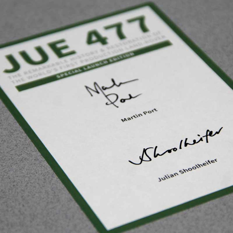 JUE 477 - The world’s first production Land-Rover (history and restora ...